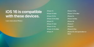 iOS 16和iPadOS 16 兼容设备清单发布 - SoyaCincau