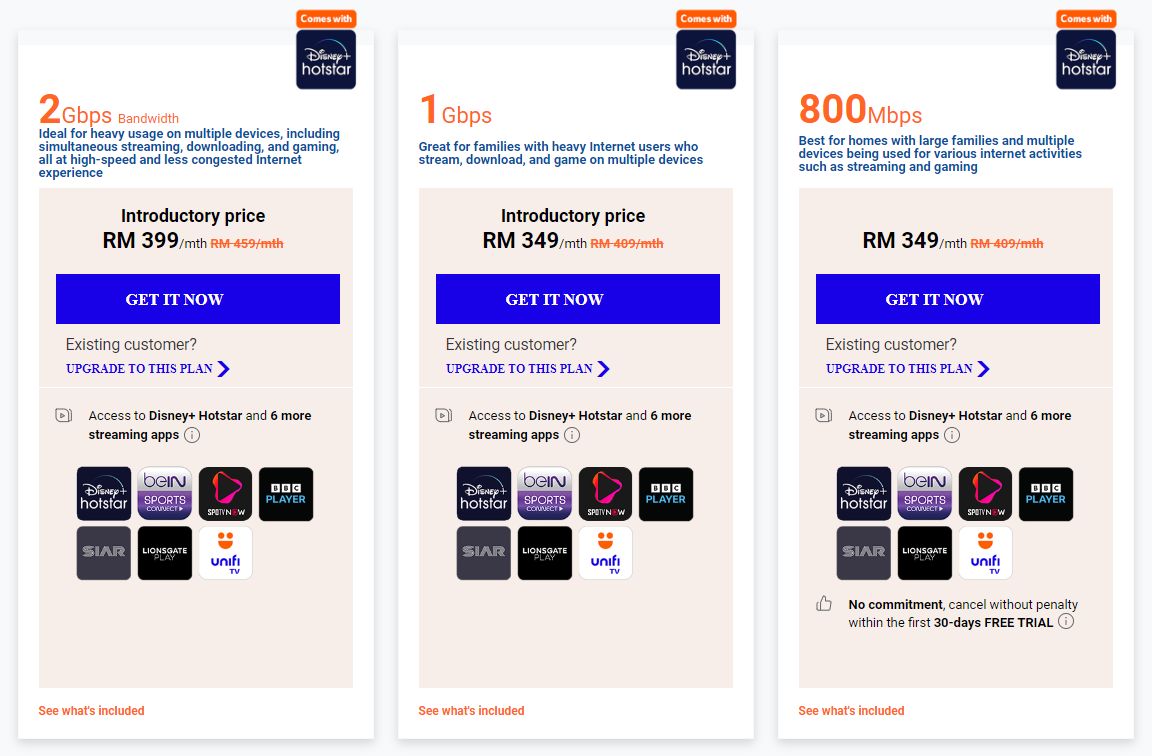 Unifi 2Gbps和1Gbps家庭光纤宽频配套 从每月RM349起 - SoyaCincau