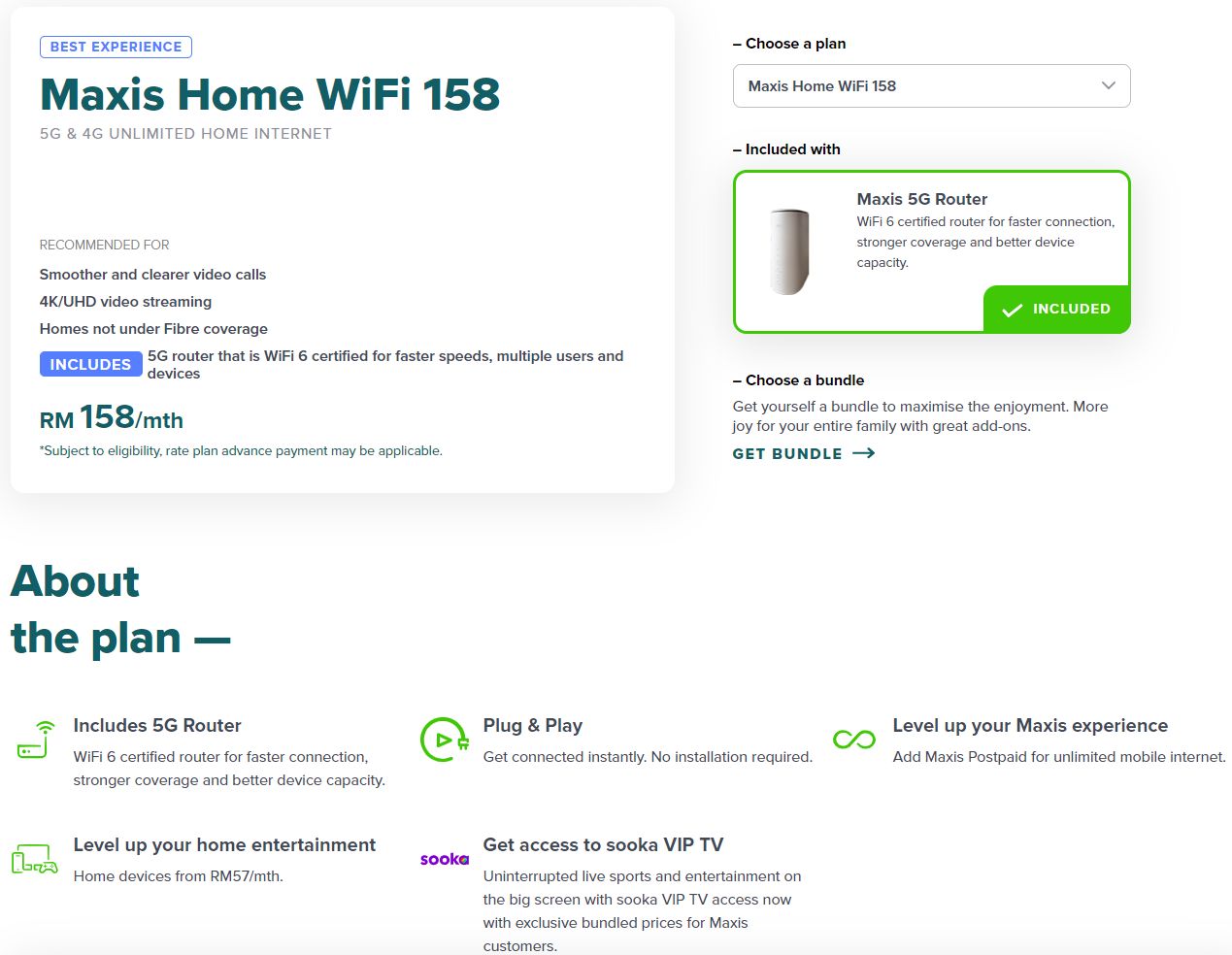 300Mbps无限5G宽频 Maxis推Home WiFi 158配套 - SoyaCincau