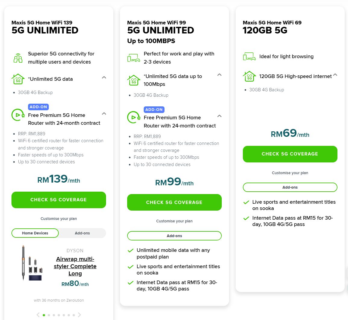 Maxis更新5G Home WiFi配套 每月低至RM69 - SoyaCincau