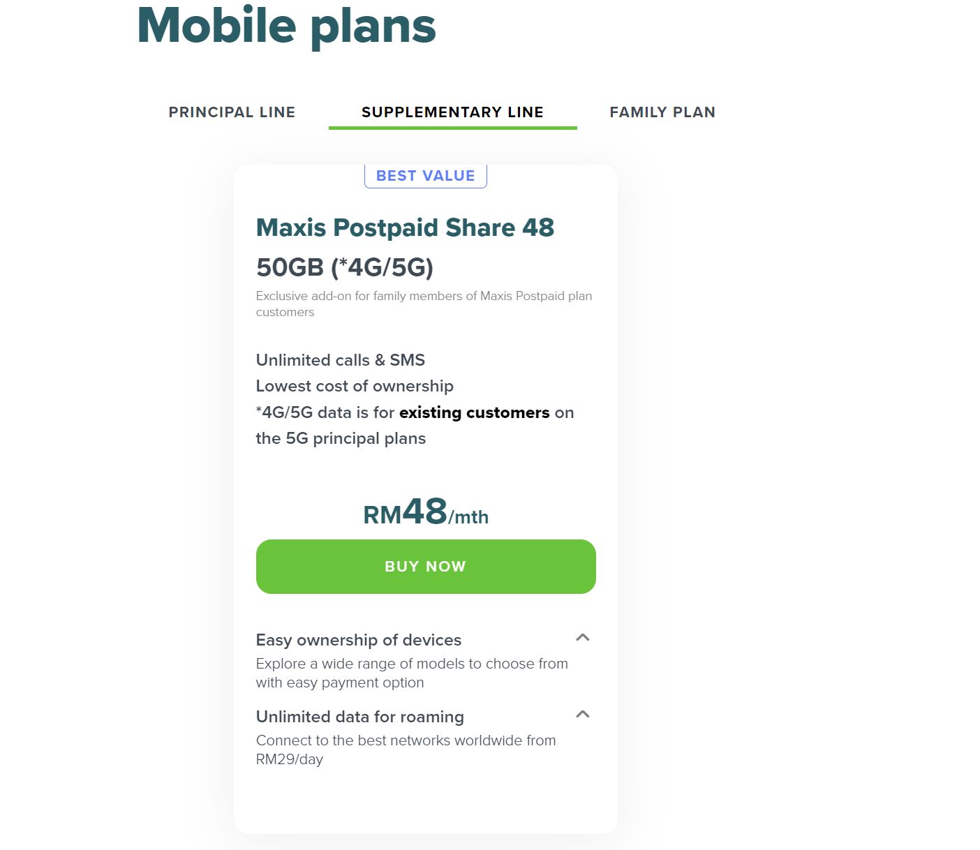 数据增至50GB！Maxis Postpaid Share 48配套升级 - SoyaCincau