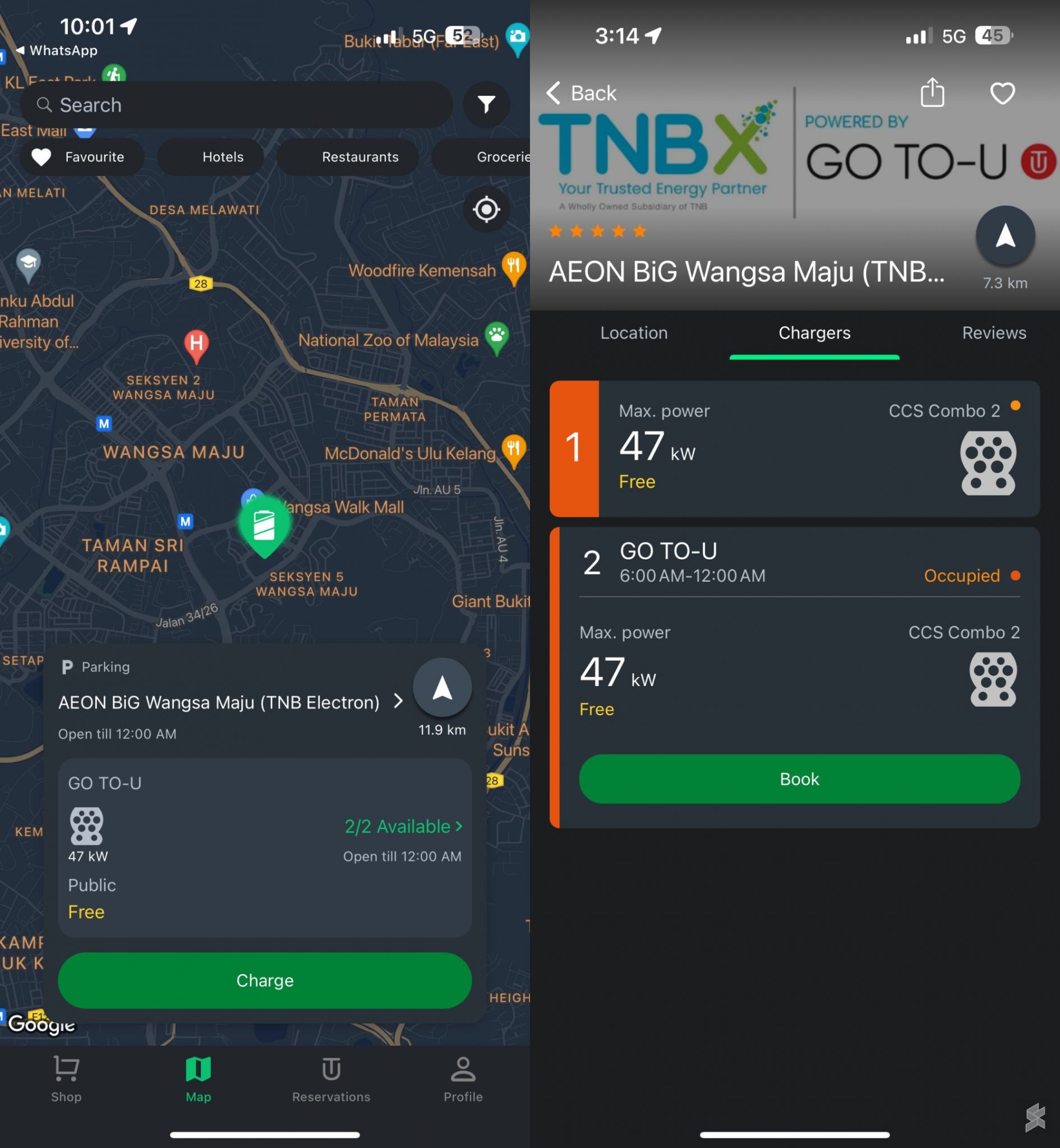 TNB Electron在旺沙马朱永旺霸市设47kW直流充电器 - SoyaCincau