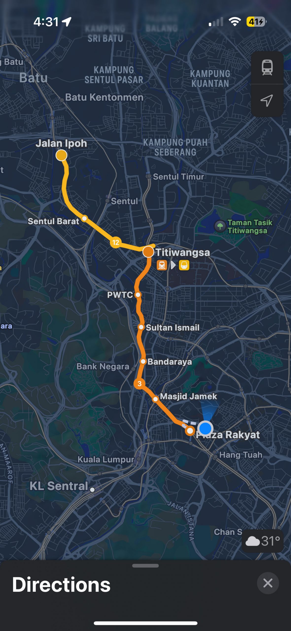 要乘搭公共交通？Apple地图现已在马来西亚支持公交导航功能